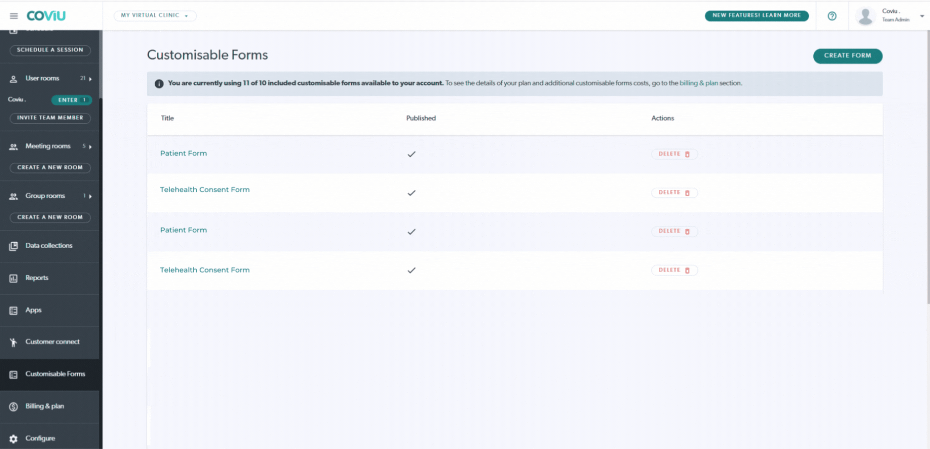 Coviu's NEW Customizable Forms App!